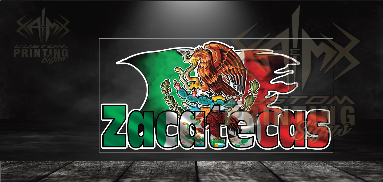 Zacatecas Sticker 10'' Decal, Sticker Printed Truck Mexico Flag | eBay