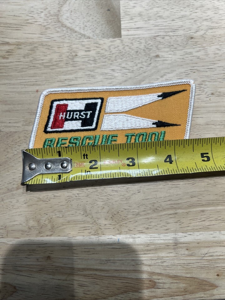 VTG HURST RESCUE TOOL IRON ON PATCH EMS FIRE RESCUE JAWS OF LIFE RARE ...