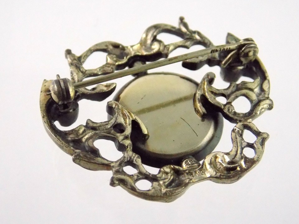 Marked AS Sterling Silver Leaping Stag Brooch Deer Pin with Wreath ...