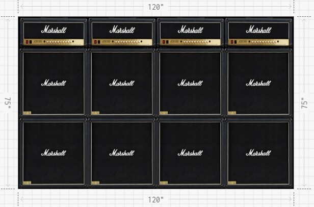 Wall Of Marshall Stacks Wallpaper Answer Checkered Print Peel And