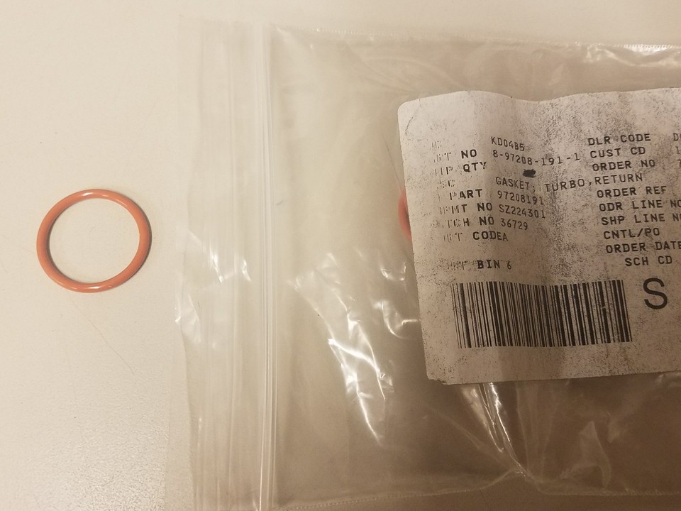 Genuine GM Original Equipment OEM Turbocharger Turbo-Oil Pipe Gasket ...