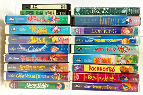 19 VHS Tapes Mostly Disney, Black Diamond, Classics, All Tested Work ...