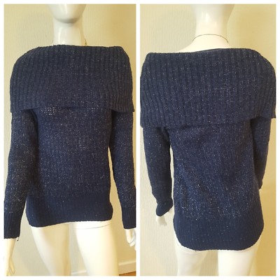 KNITTED JUMPER TOP,UK10,ATMOSPHERE,LONG SLEEVE,SPARKLY,NAVY | eBay UK