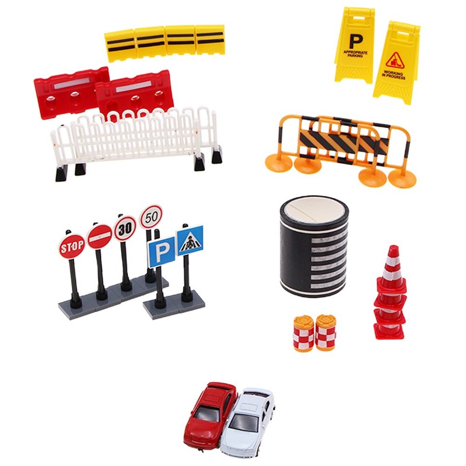 54 PCs Miniatur Street Road Signs Verkehrszeichen Modelle Sand Table ...