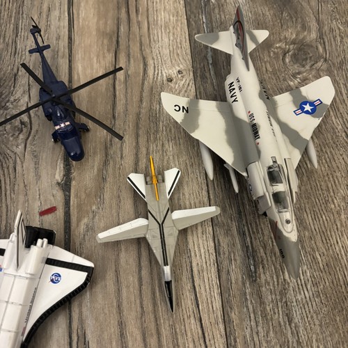 Lot Of 8 Diecast Metal/plastic Toy Planes Jets Chopper Space Shuttle | eBay
