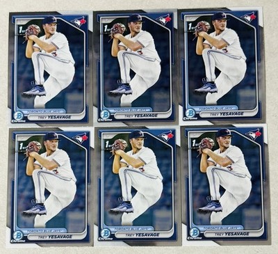 Trey Yesavage 1st Card 2024 Bowman Chrome Draft #BDC-92 Blue Jays Lot Of 6 | eBay