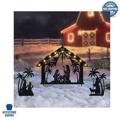 Solar Lighted Nativity Scene 3-Pack – Elegant Outdoor Yard Decor for ...