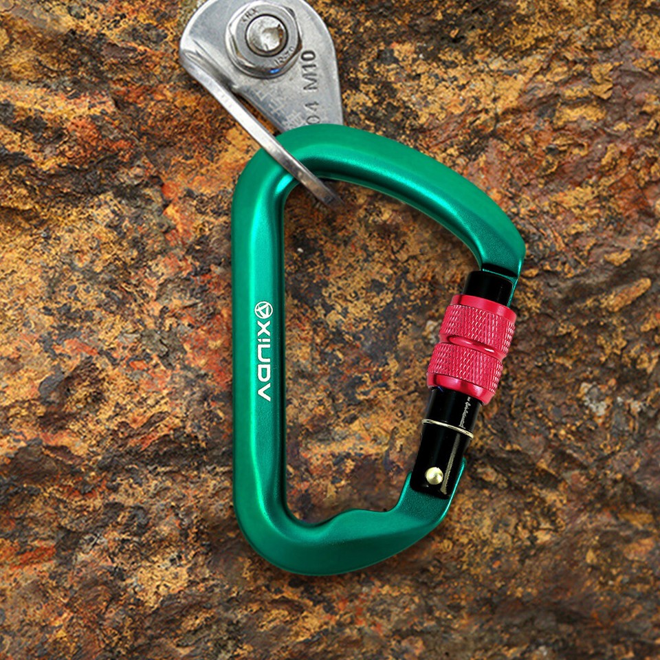 30kN D-Shaped Carabiners Heavy Duty Mountain Caribiniers for Climbing ...