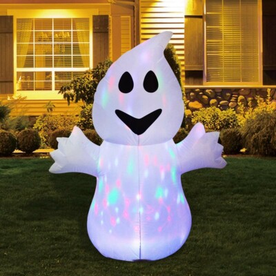 GOOSH 5FT Inflatable Halloween Ghost with The Magic Light Blow Up ...