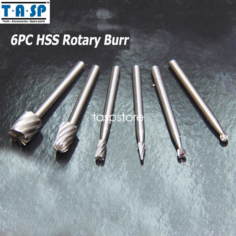 6PC Dremel HSS Rotary Burr Set Routing Router Bit Mill Cutter for ...