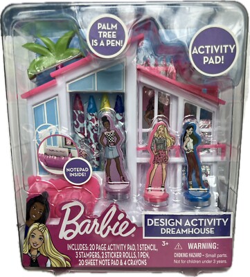 Barbie Design Activity Dreamhouse Incl. Activity Pad Stencil Stampers ...