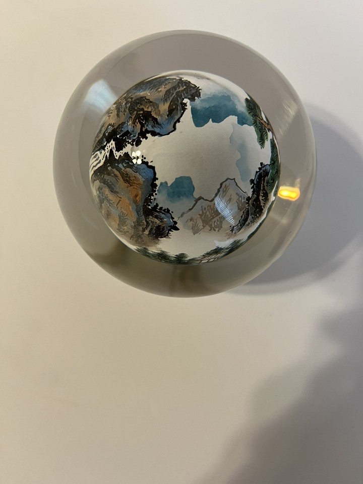 Inside Out Chinese Landscape Paperweight | eBay
