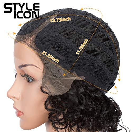 10" Human Hair Afro Wigs Short Curly Wigs for Black Women Lace 10 Inch ...