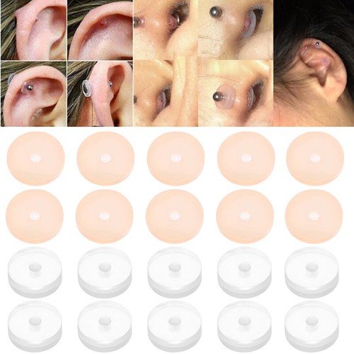 Silicone Invisible Discs Earring Plug Piercing Healing Silicone Discs ...