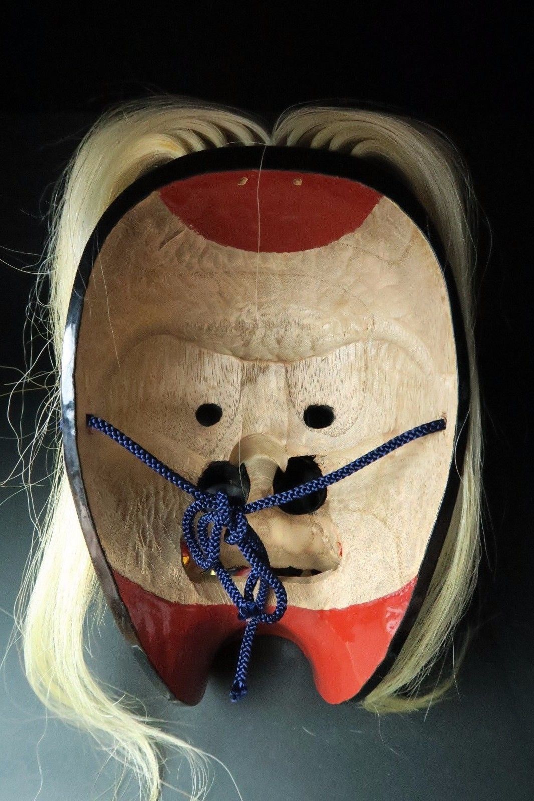 Master Craftsmanship! Japanese Wooden BURYU ONI Mask Japan Kagura Dance ...