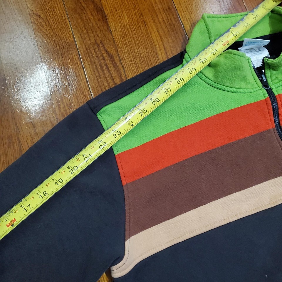 Burger King Jacket Mens Large Retro Striped Full Zip Uniform Promo ...