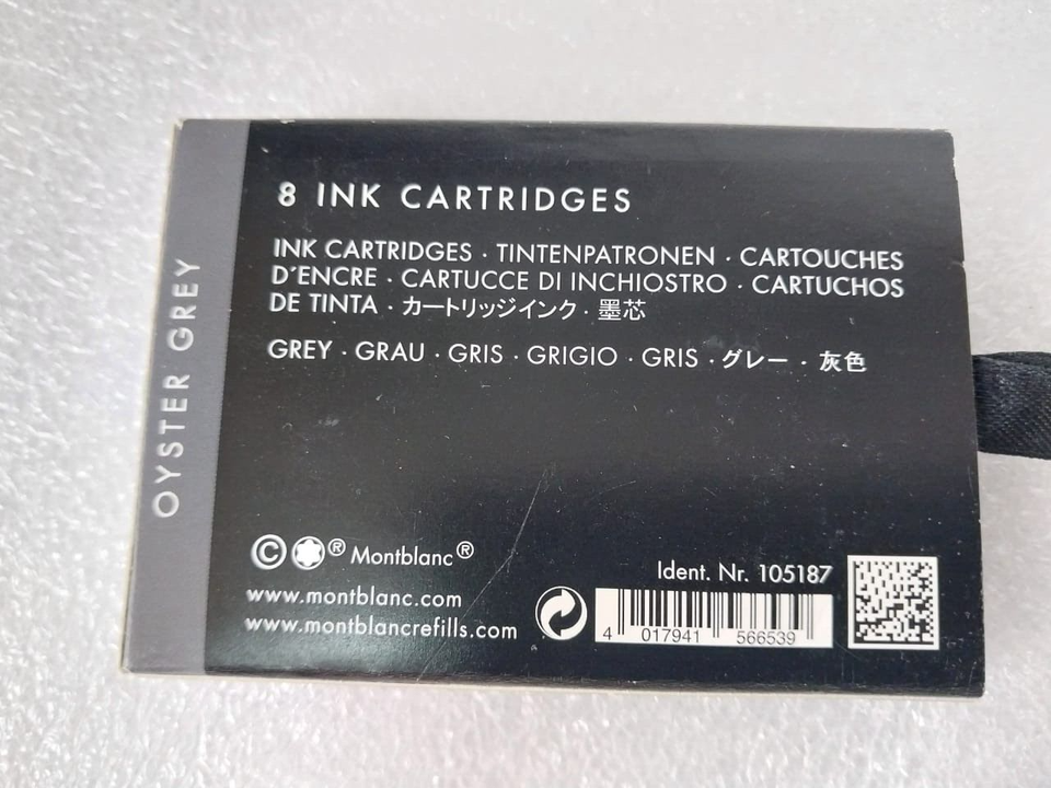 Authentic Montblanc pen Fountain 8 ink cartridge OYSTER GREY rare | eBay