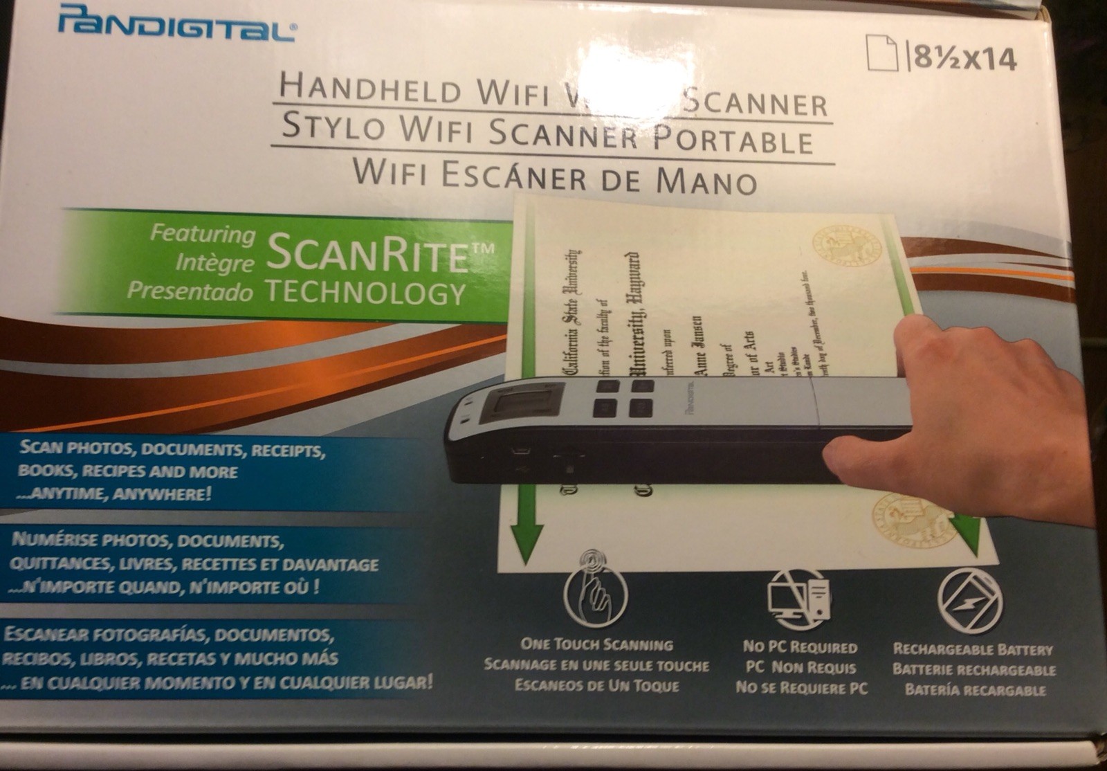 Pandigtal- Handheld WIFI Wand Scanner - Red - All Offer Considered | eBay