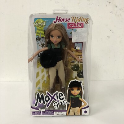 MGA MOXIE GIRLZ Fashion Doll HORSE RIDING CLUB MONET w HELMET RARE Box ...