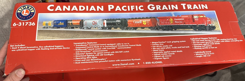 Lionel Trains 6-31736 Canadian Pacific Grain Train Set 2004 C-8 R.55 | eBay