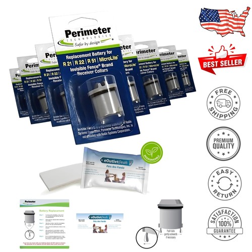 Invisible Fence Collar Battery 8 Pack - Advanced Lithium-Ion with Pet ...