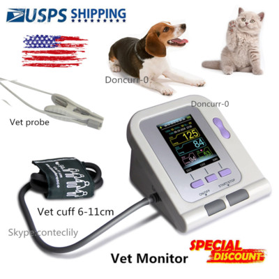 FDA Digital Veterinary Blood Pressure Monitor NIBP cuff, Vet probe ,Dog ...