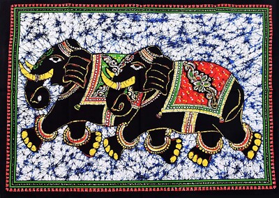 New Double Elephants Face Bohemian Poster Hanging Wall Decor Throw Art ...