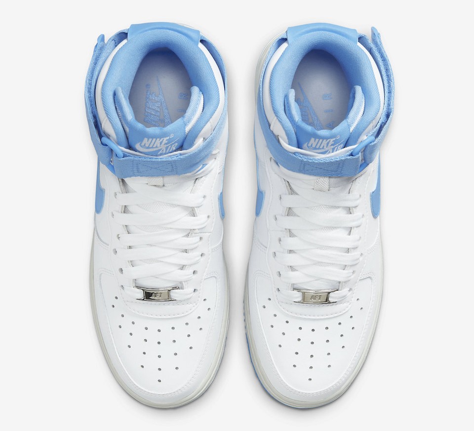Nike Air Force 1 High OG QS University Blue ‘UNC’ White DX3805-100 ...