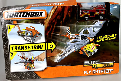 Matchbox Elite Rescue FLY SHIFTER Set + Fire Truck - Transforms 2 Plane ...