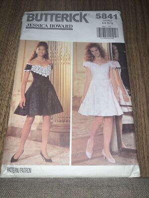 Butterick 5841 Dress Pattern Sizes 6-8-10-12- Cut But Appears To Have ...