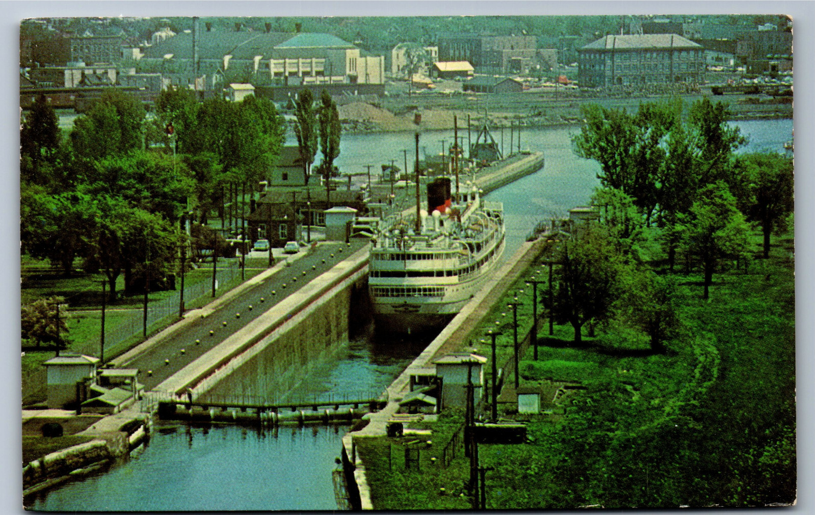 Postcard MI S.S. South America Cruise Ship in Soo Locks Michigan U12 | eBay