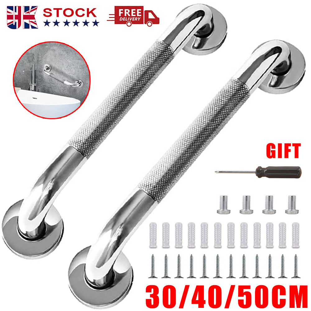 Safety Grab Bar Bathroom Support Handle Steel Bath Shower Toilet Hand ...