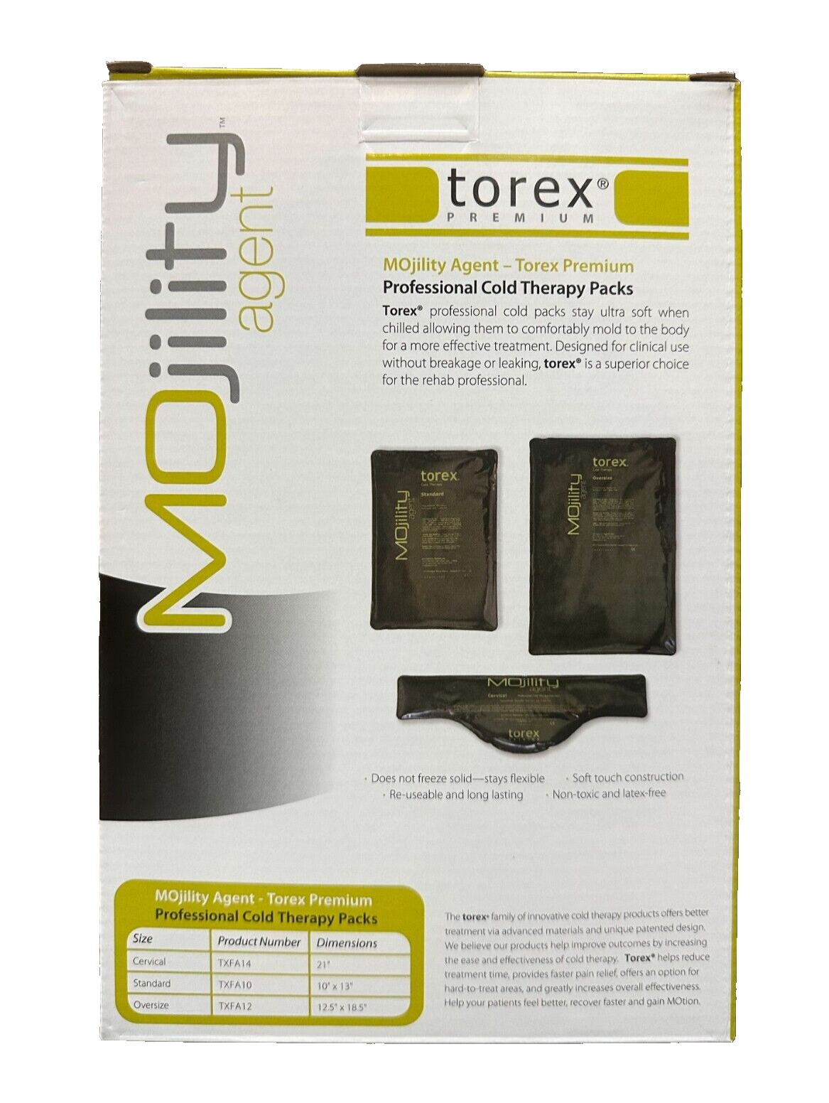 Torex Mojility Professional Cold Therapy Flat Reusable Gel Ice Pack ...
