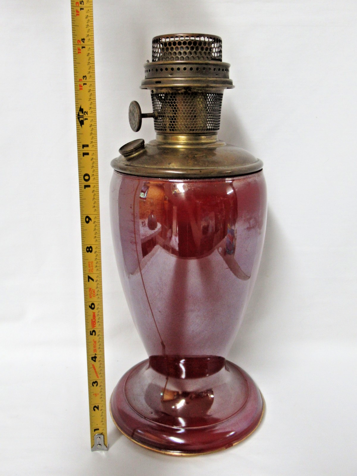10 1/4" ALADDIN Model 12 RED VENETIAN ART CRAFT VASE OIL LAMP 1247 | eBay