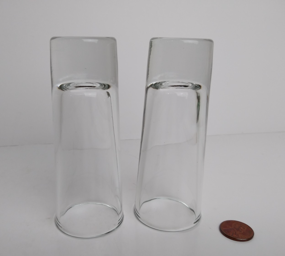2 Heavy Bottom 4 1/8"T Double Shot Glasses 2oz Straight Sided Full 1 ...