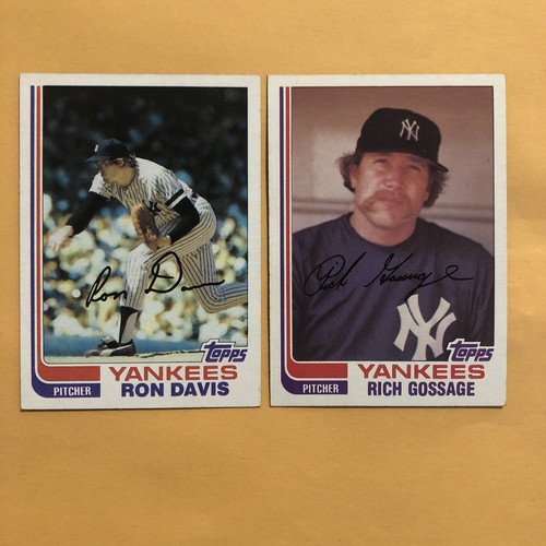 Ron Davis & Rich Goose Gossage 1982 Topps Baseball Cards New York ...