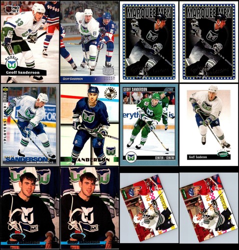 Geoff Sanderson Hartford Whalers (25) Card Lot - THE ULTIMATE COLLECTOR ...