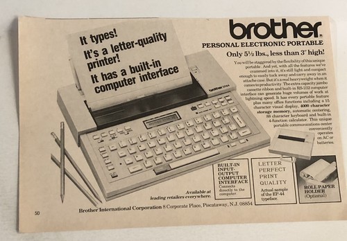 1990s Brother Vintage Print Ad Advertisement pa18 | eBay