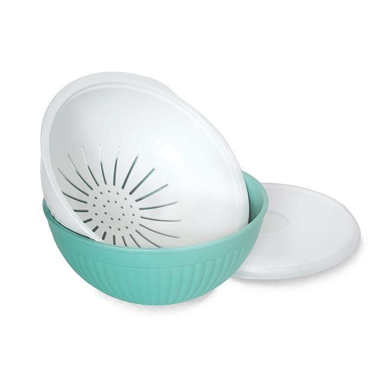 Nordic Ware 3-in-1 Colander Bowl Set: 5qt Bowl, High-Heat Colander ...