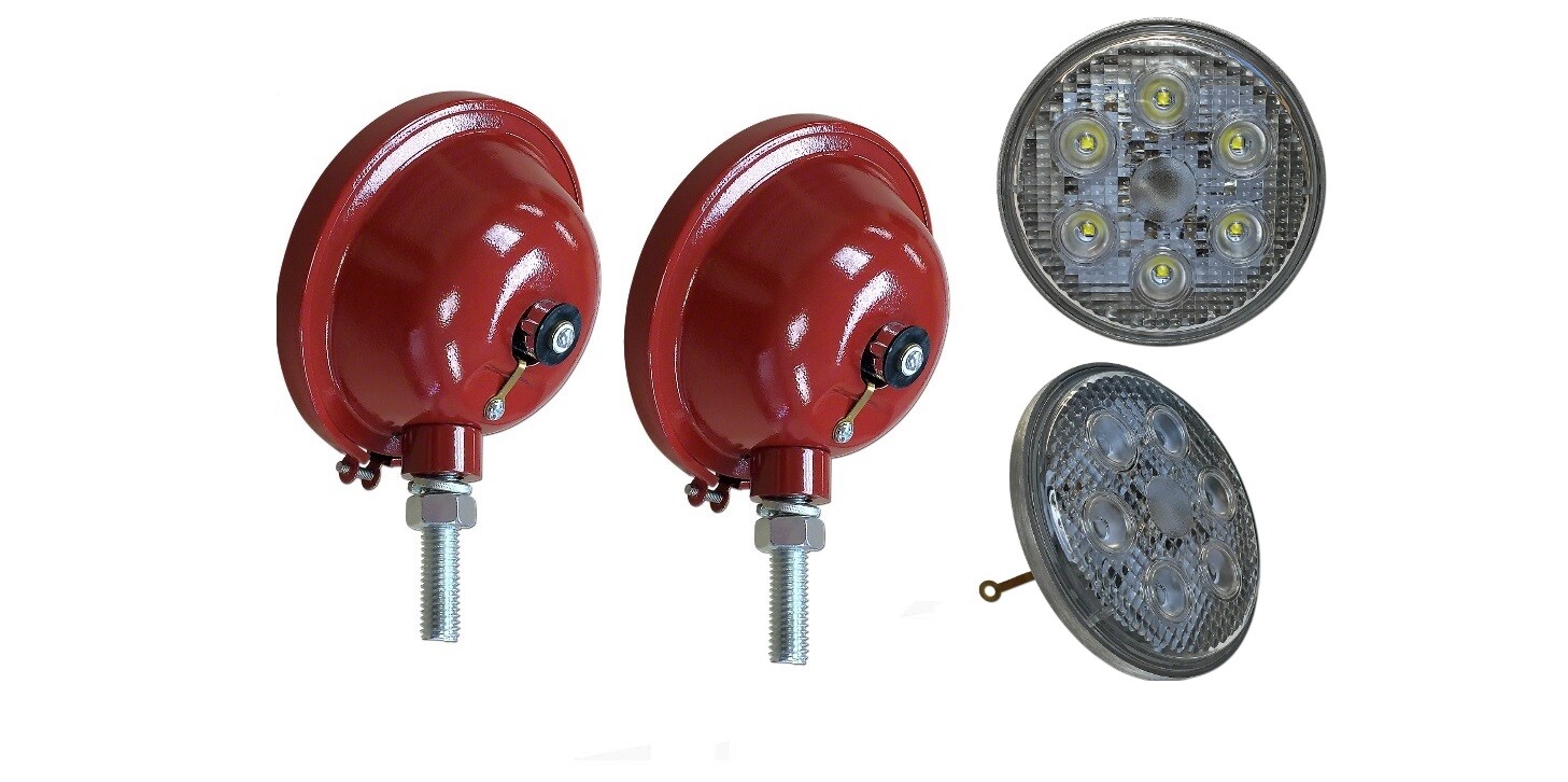 12V LED Flat Back Headlights for IH Farmall Cub, Cub LoBoy Tractor | eBay