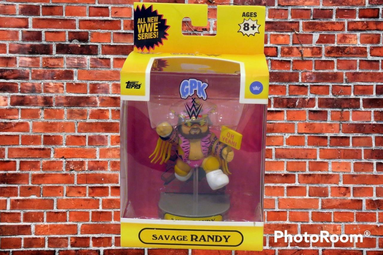 New WWE Savage Randy Figure Garbage Pail Kids Topps With Stand | eBay