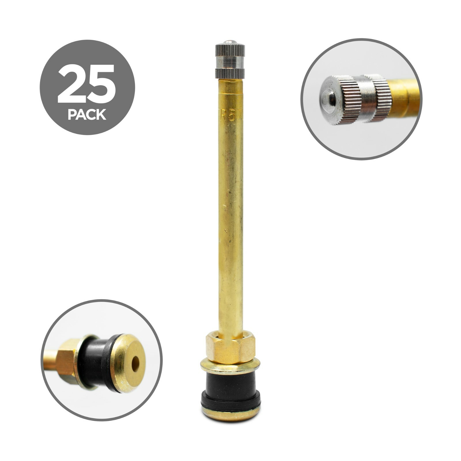 Bag of 25 P573 4-3/8" Truck and Bus Tire Valves Replaces TR573 & Haltec ...