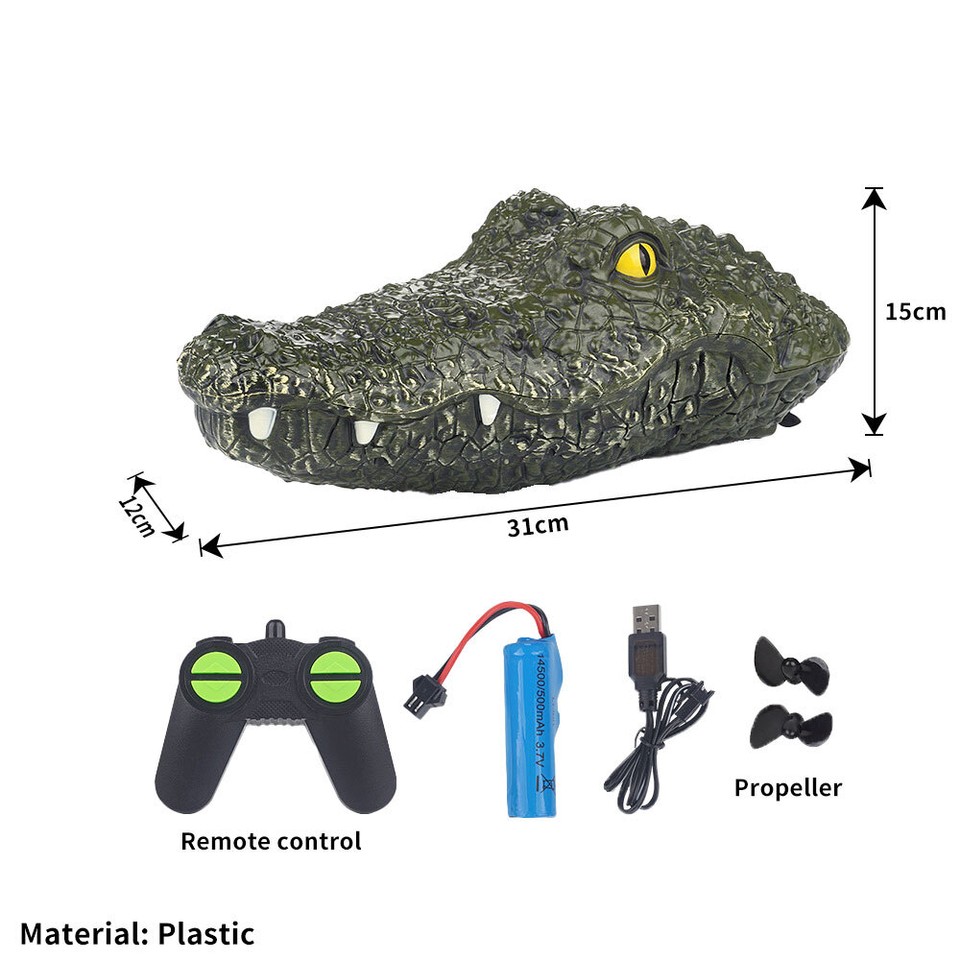Simulation Crocodile Head RC Boat 2.4G Remote Control Electric Water ...