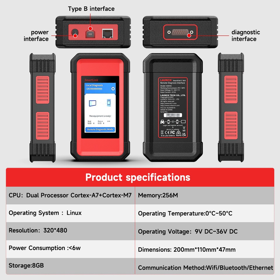LAUNCH X431 V+ Scanner SmartLink HD Heavy Duty Truck Diagnostic Scan ...
