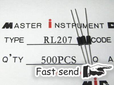 500pcs RL207 2A 1000V DO-15 Rectifier diode | eBay