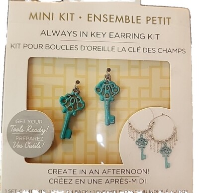 Jewelry Craft DIY Mini Kit Earring Kit Always In Key Vintage Look Keys ...