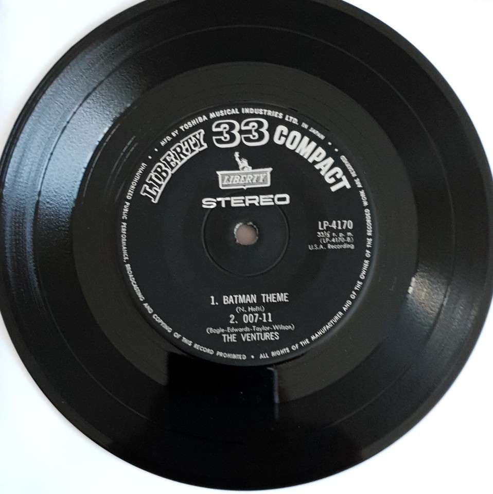 THE VENTURES " SECRET AGENT / BATMAN THEME" JAPANESE BLACK EP TOSHIBA ...