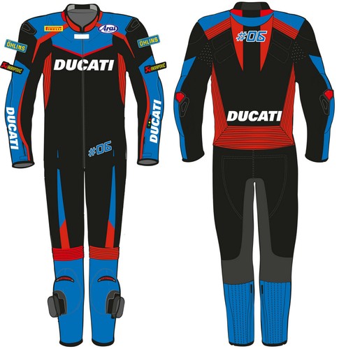 Ducati Men Motorcycle Motorbike Racing CE Protective Armour Leather ...