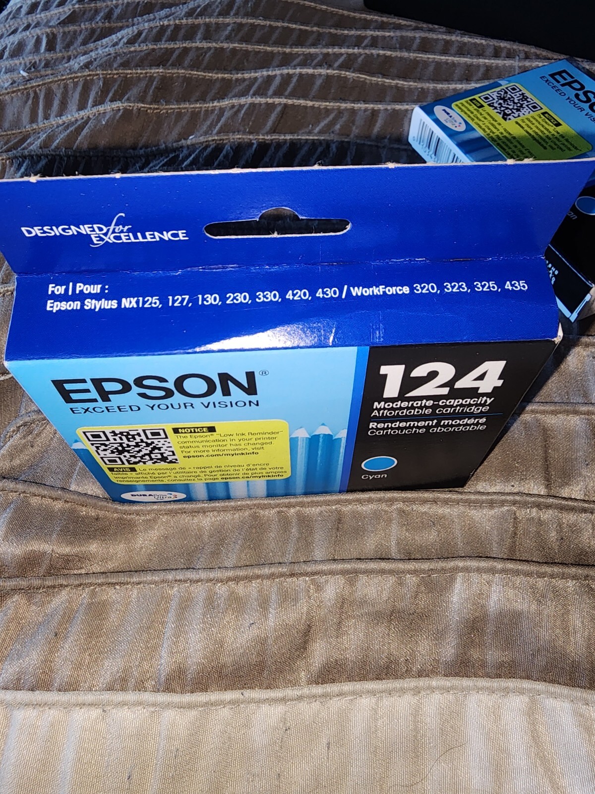 Epson 124 DURABrite Ultra Ink Standard Capacity Cyan Cartridge (T124220 ...