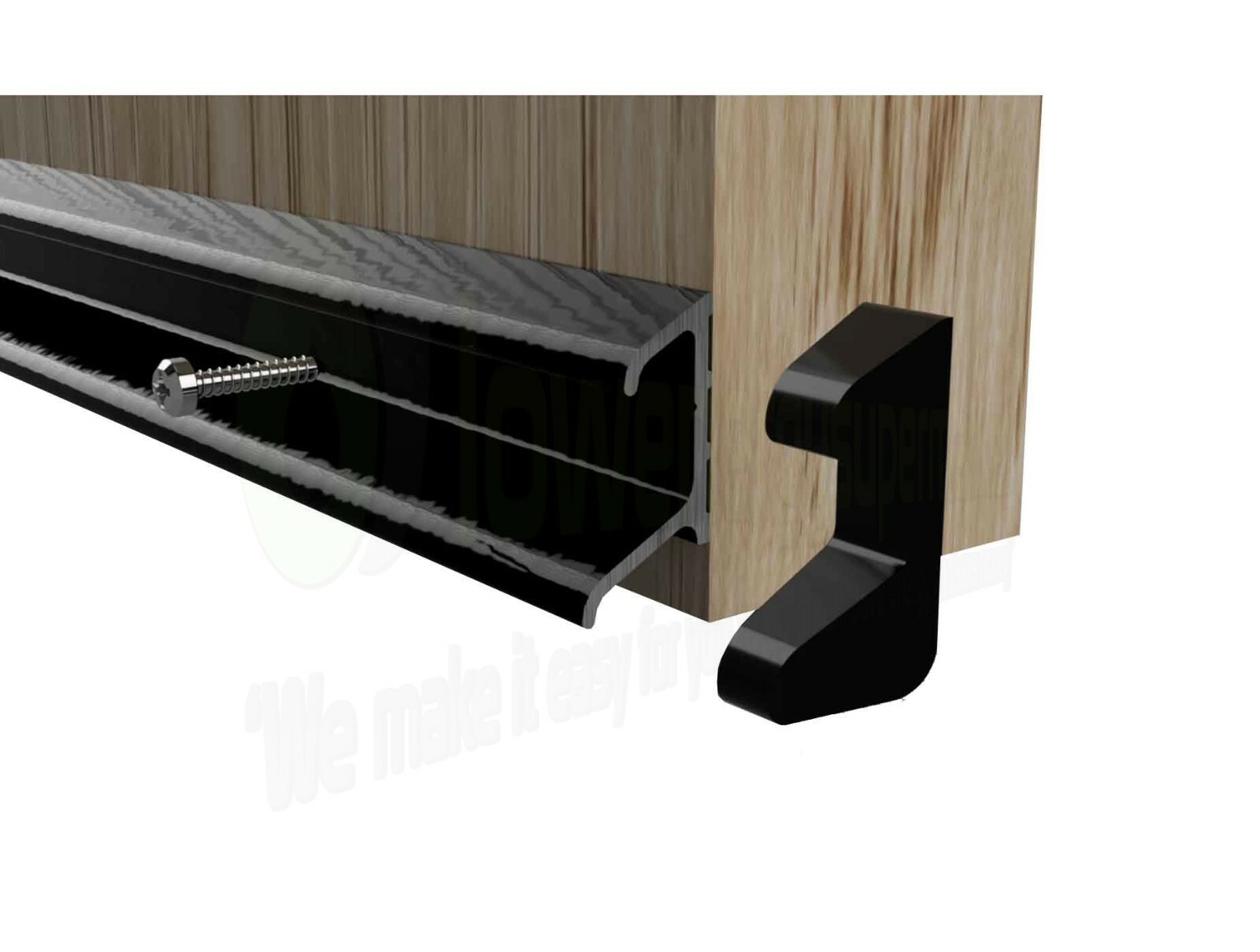 Double Fin Door Rain Deflector Seal Water Weather Bar Drip Board UPVC ...